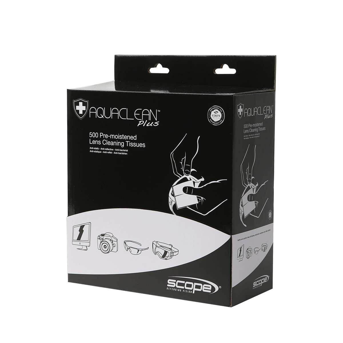 Scope AquaClean Pre-Moistened Lens Cleaning Wipes 500PK AC500 – United ...